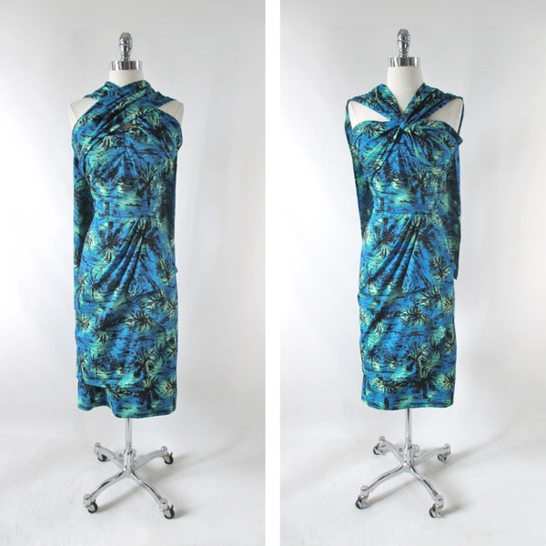 50s Vintage Style Custom Hawaiian Sarong Dress M – Bombshell Bettys Vintage
