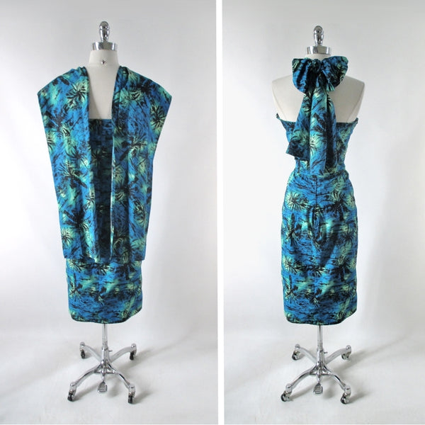 50s Vintage Style Custom Hawaiian Sarong Dress M – Bombshell Bettys Vintage