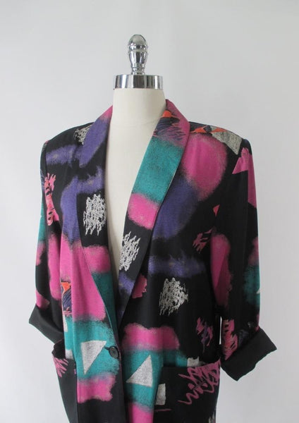 Vintage 80's New Wave Abstract Oversized Blazer XL – Bombshell Bettys ...